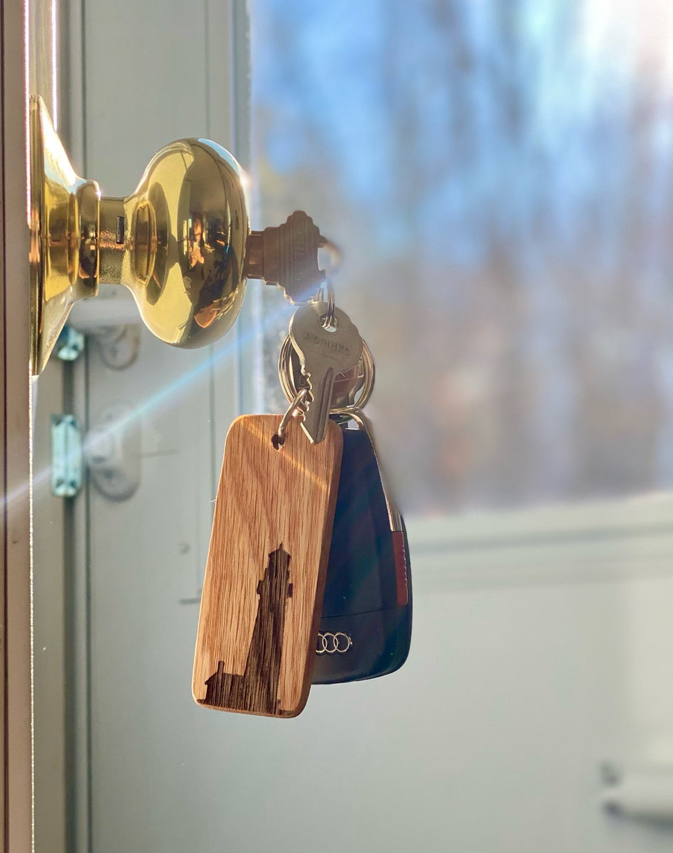 Personalized Engraved Wood Keychain – Munsell Made